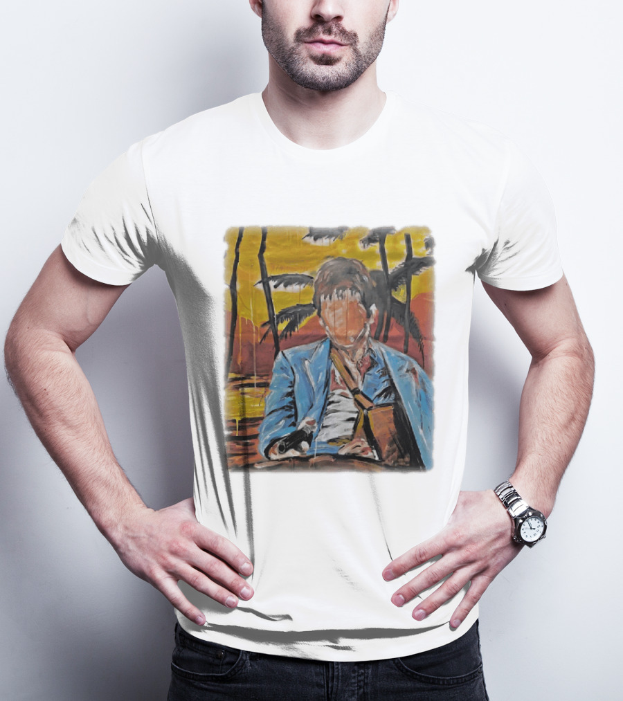 Al Pacino Tony Montana Scarface Oil Painting T-Shirt
