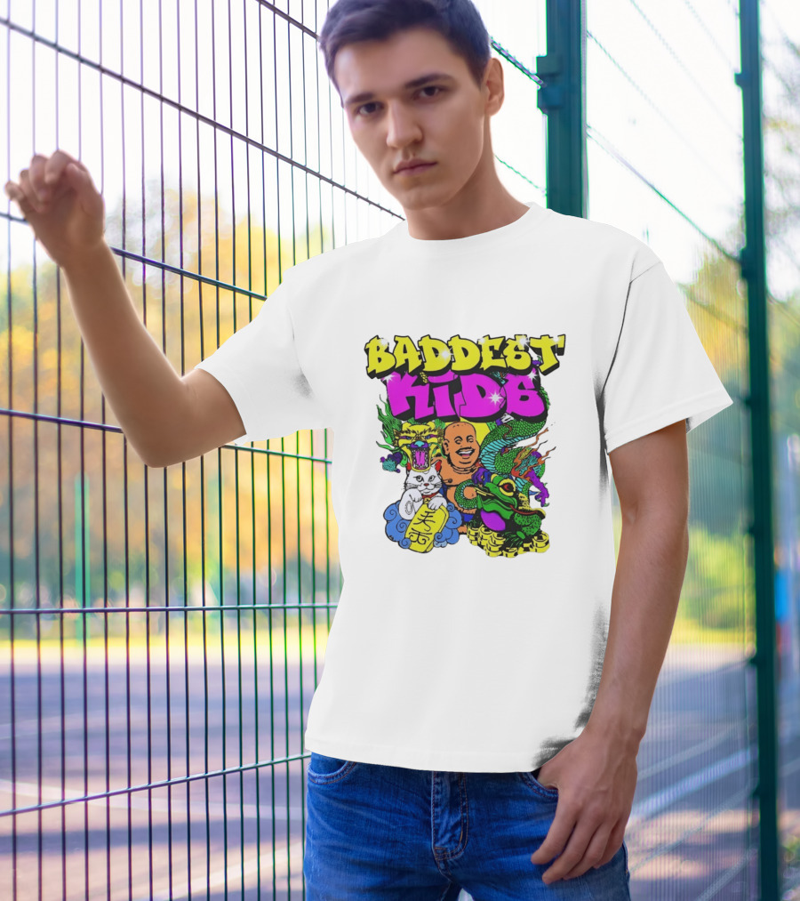 Baddest Kids Buddha Dragon Cat Frog T-Shirt