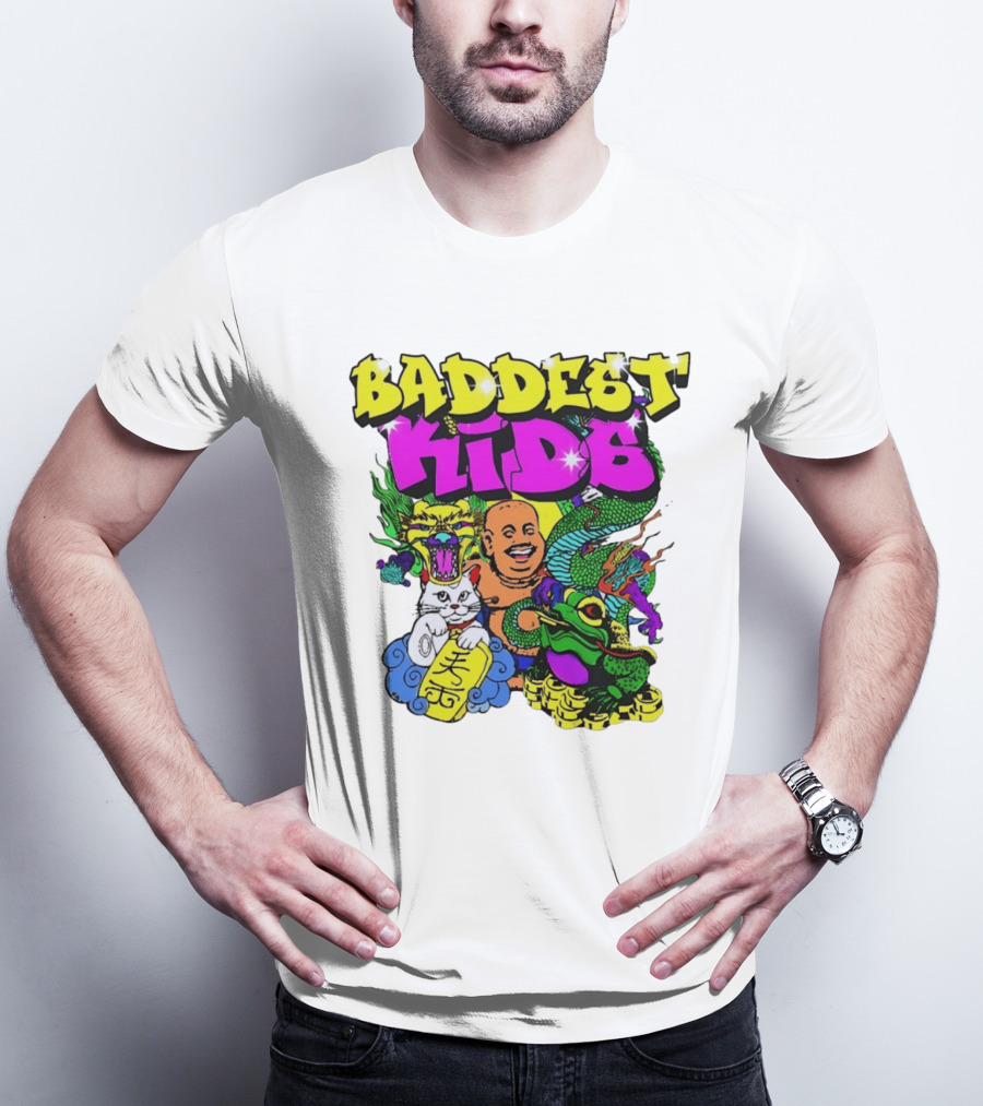 Baddest Kids Buddha Dragon Cat Frog T-Shirt