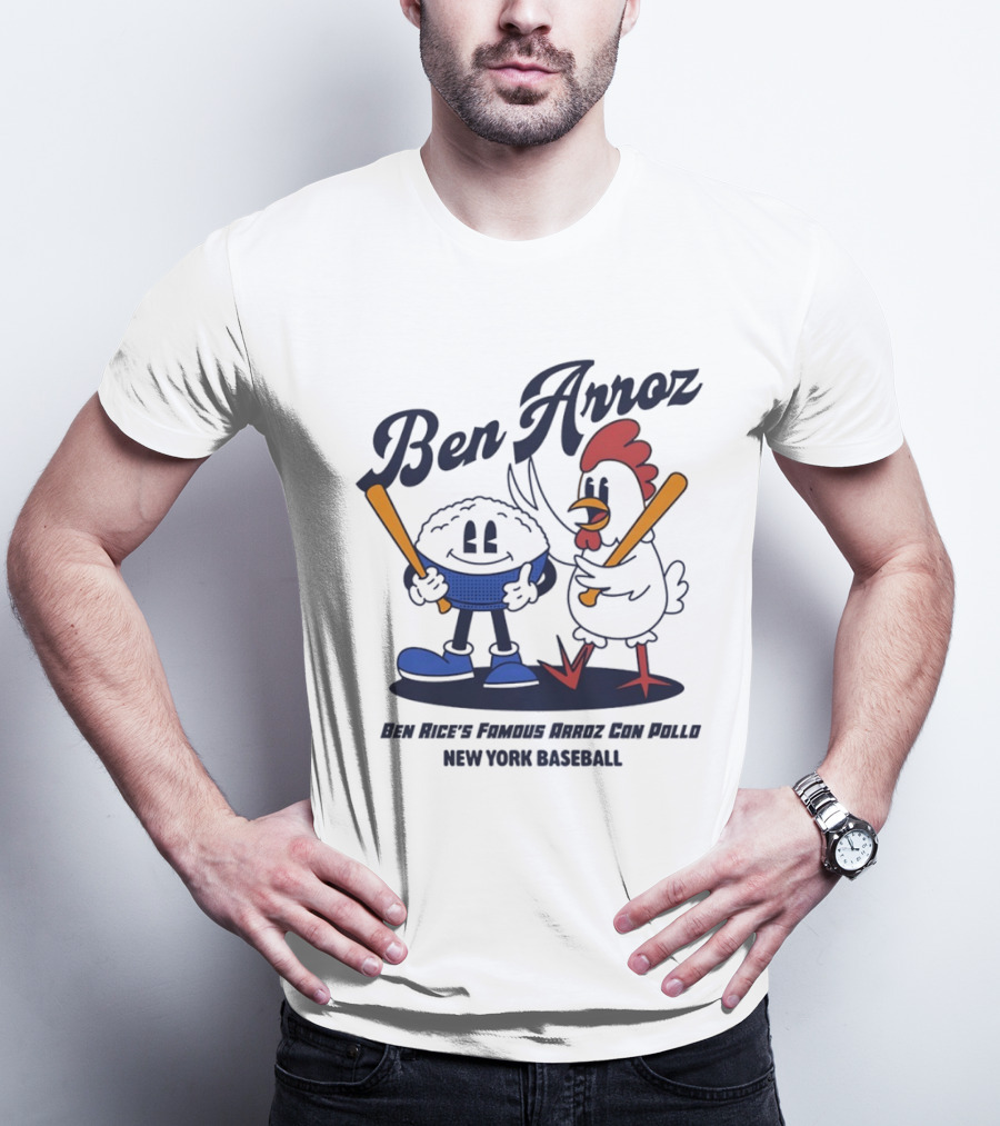 Ben Arroz Ben Rice's Famous Arroz Con Pollo New York Baseball T-Shirt
