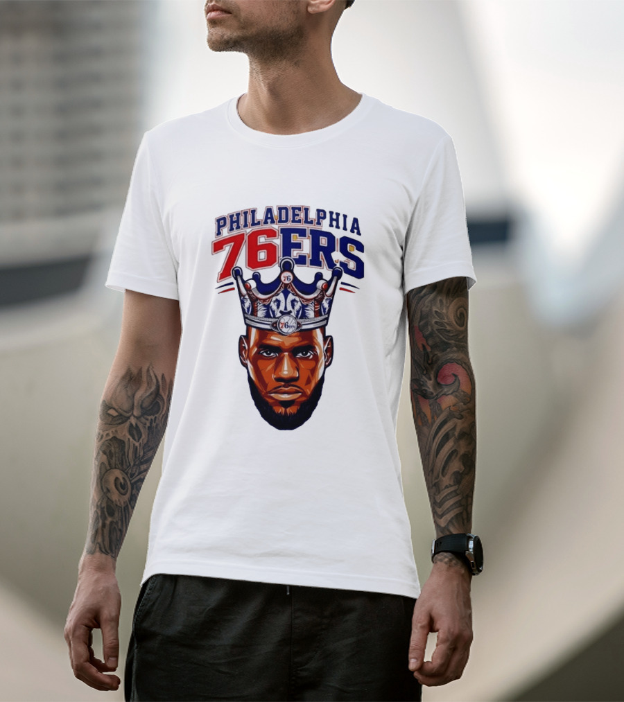 Philadelphia 76ers King Lebron 76 Crown T-Shirt
