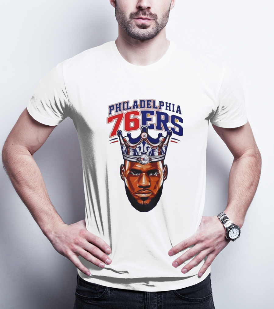 Philadelphia 76ers King Lebron 76 Crown T-Shirt