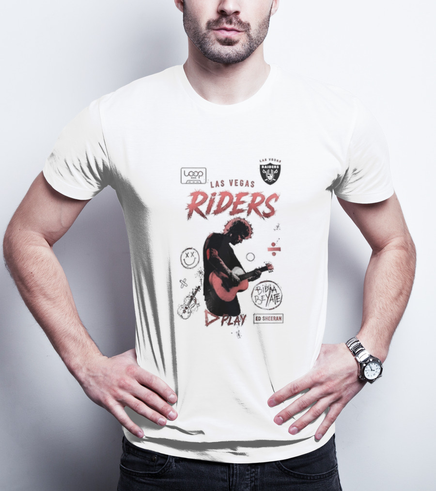 Las Vegas Riders Ed Sheeran Raiders Collage T-Shirt