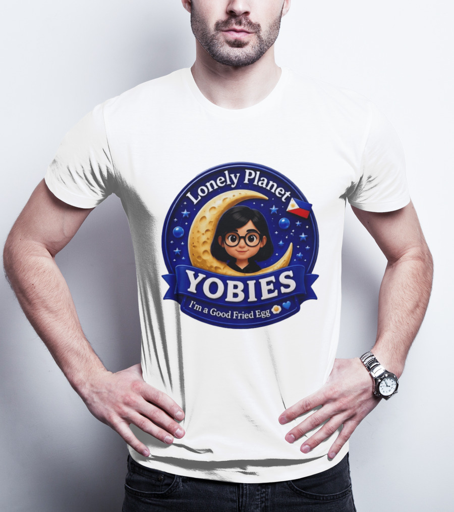 Lonely Planet Yobies I'm A Good Fried Egg Moon And Stars T-Shirt