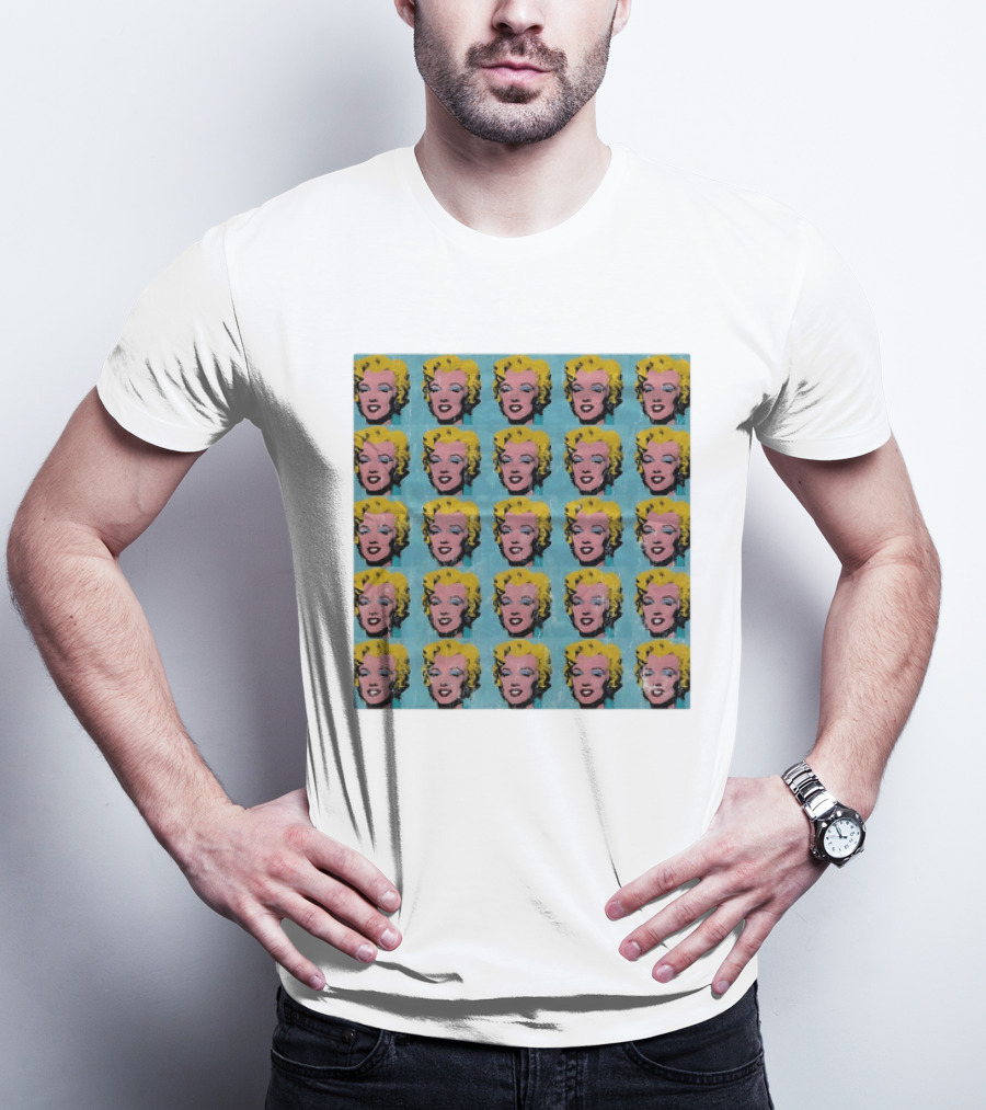Marilyn Monroe Andy Warhol Pop Art Iconic Repeated T-Shirt