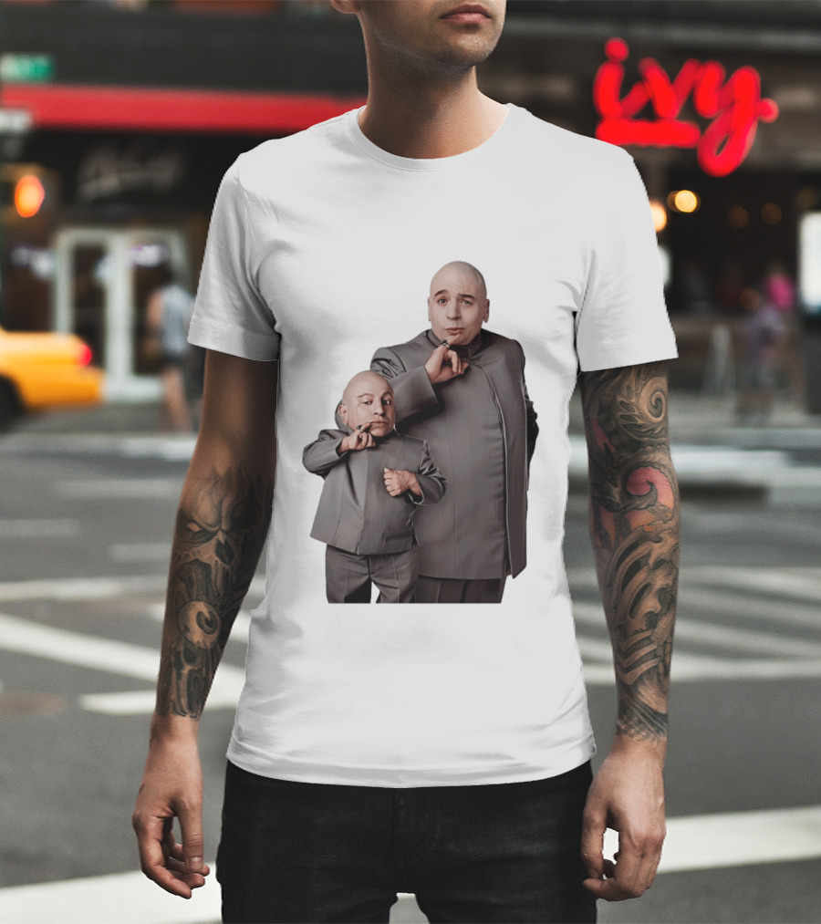 Dr Evil And Mini Me Iconic Duo Mike Myers Verne Troyer T-Shirt