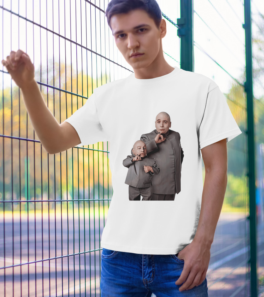 Dr Evil And Mini Me Iconic Duo Mike Myers Verne Troyer T-Shirt