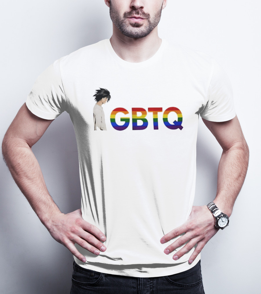 L Lawliet Death Note LGBTQ Rainbow Pride Month T-Shirt