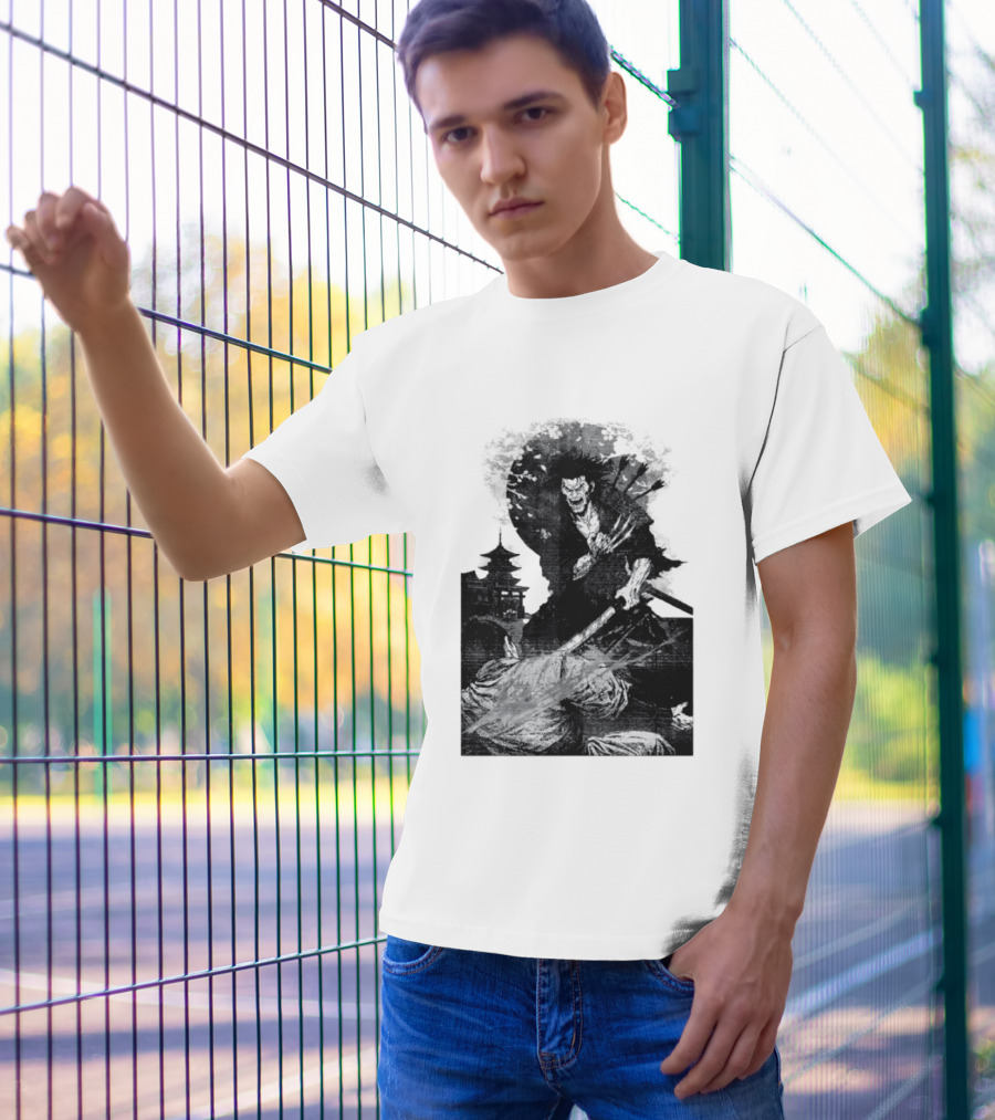 Wolverine Logan Marvel Comics Samurai Japan Sakura Cherry Blossoms Battling Warrior Scene T-Shirt