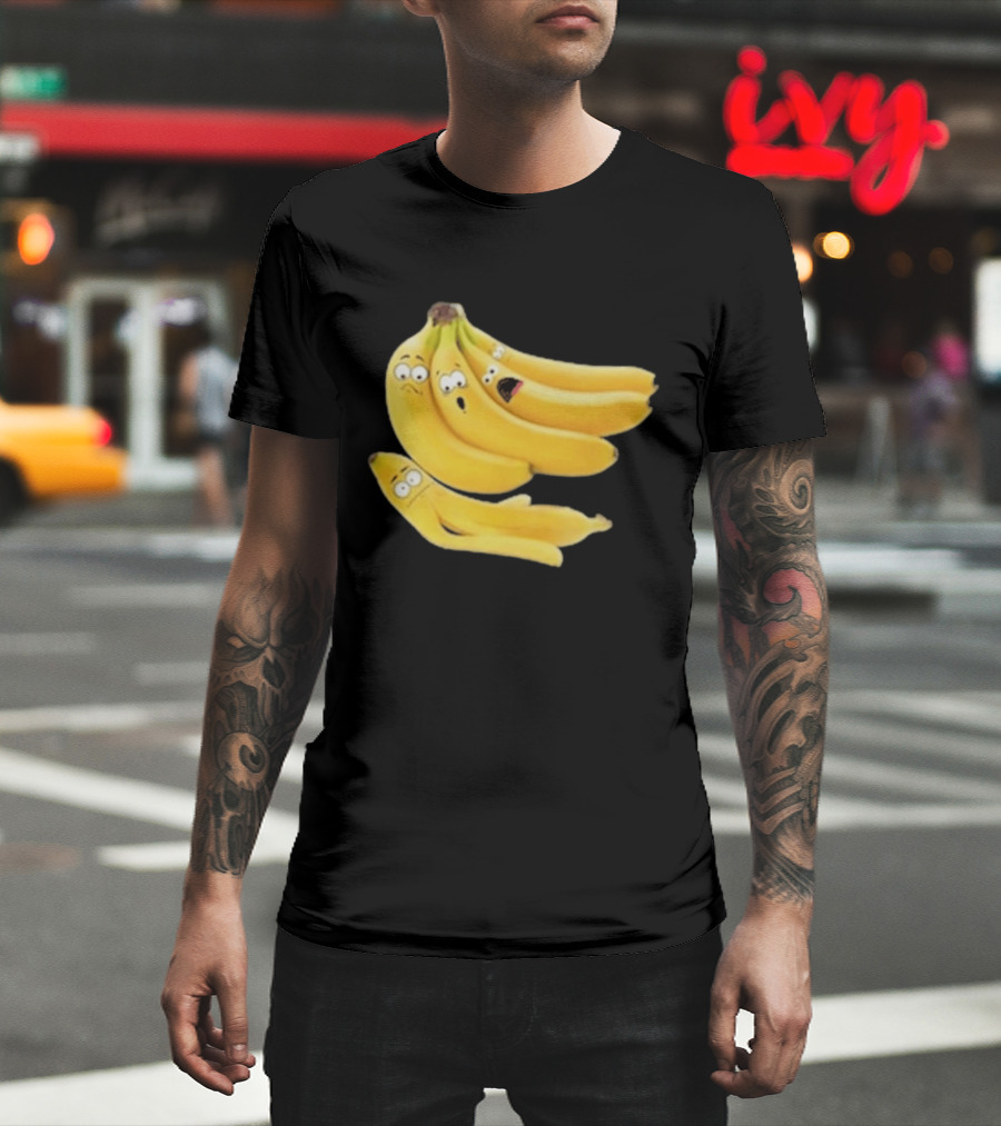 Funny Banana Massacre Organic Bunch Faces T-Shirt