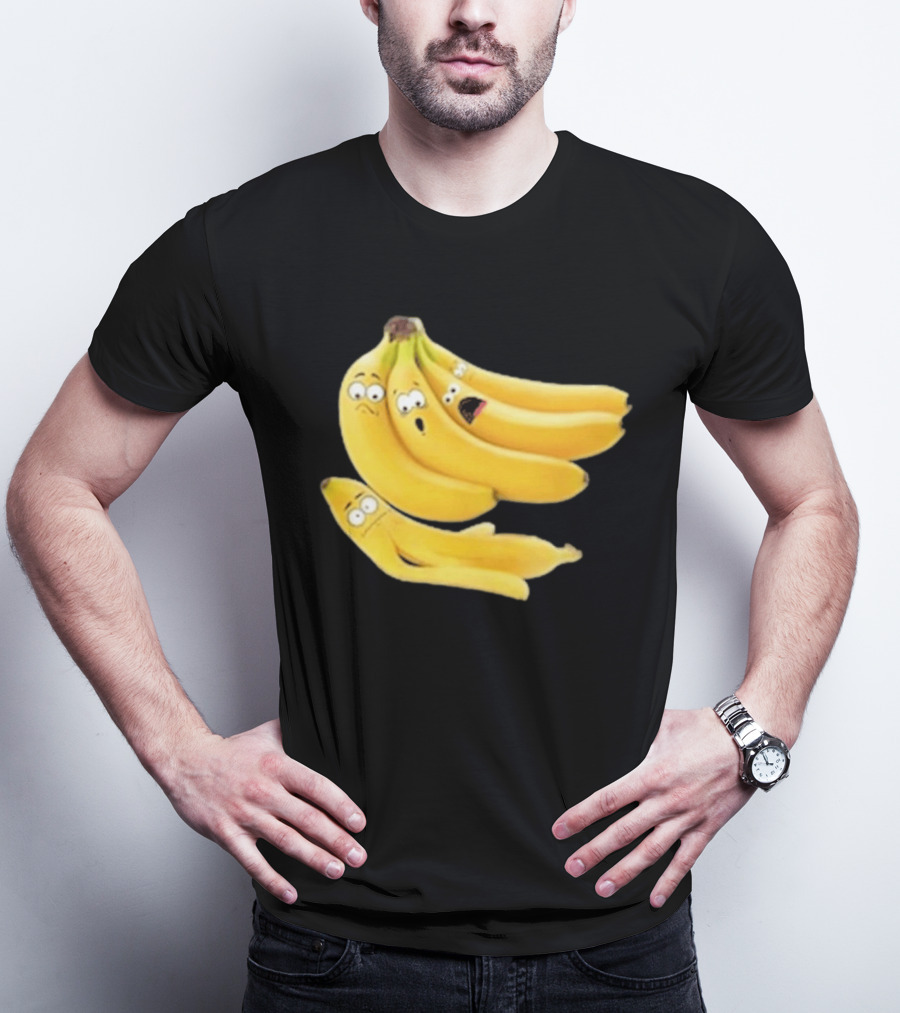 Funny Banana Massacre Organic Bunch Faces T-Shirt