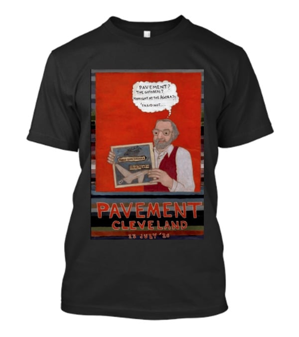 Pavement Cleveland July 23 2026 Illustration With Person Holding Framed T-Shirt