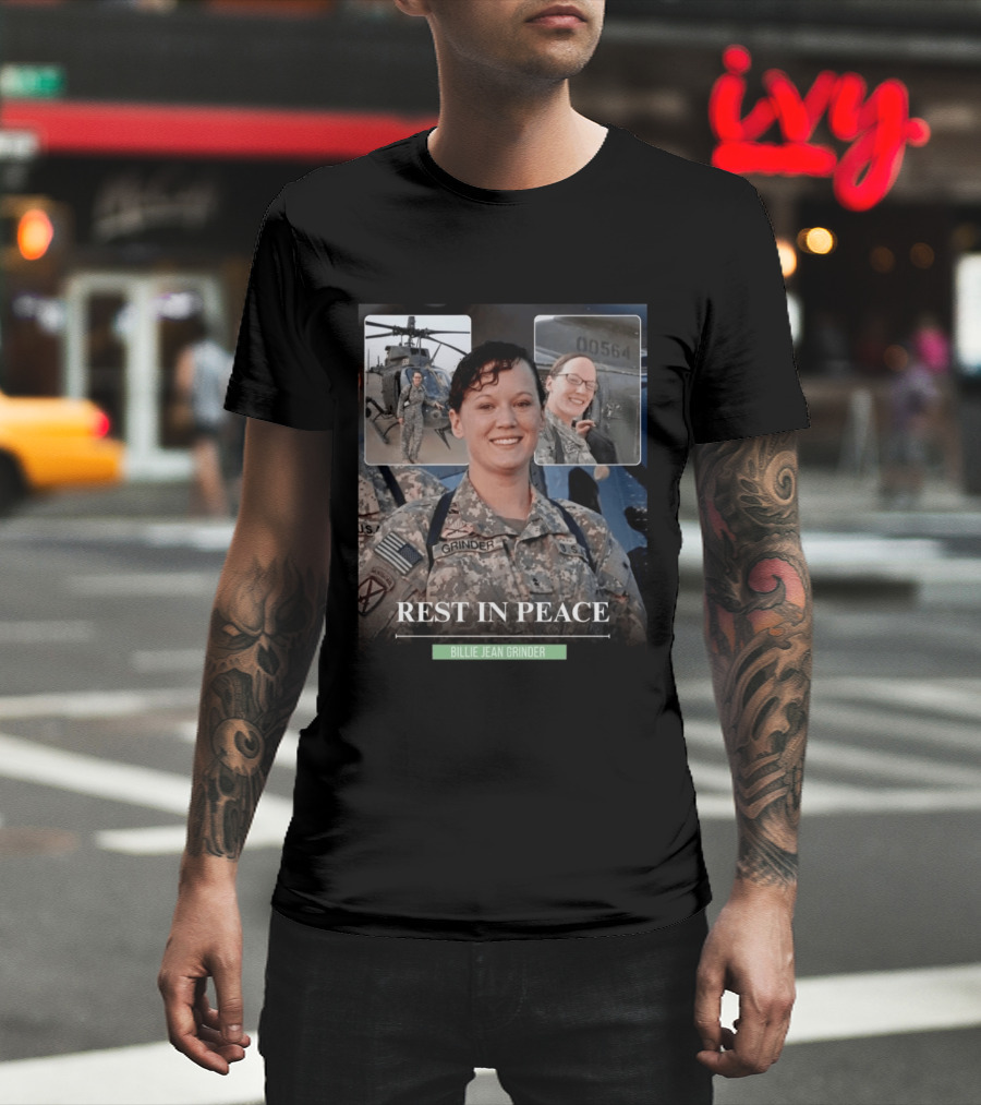Rest In Peace Billie Jean Grinder Us Army Service T-Shirt