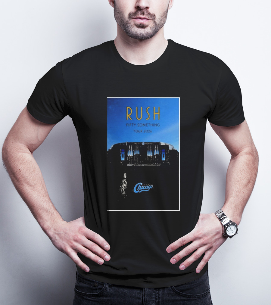 RUSH Fifty Something Tour 2026 Chicago Stadium T-Shirt