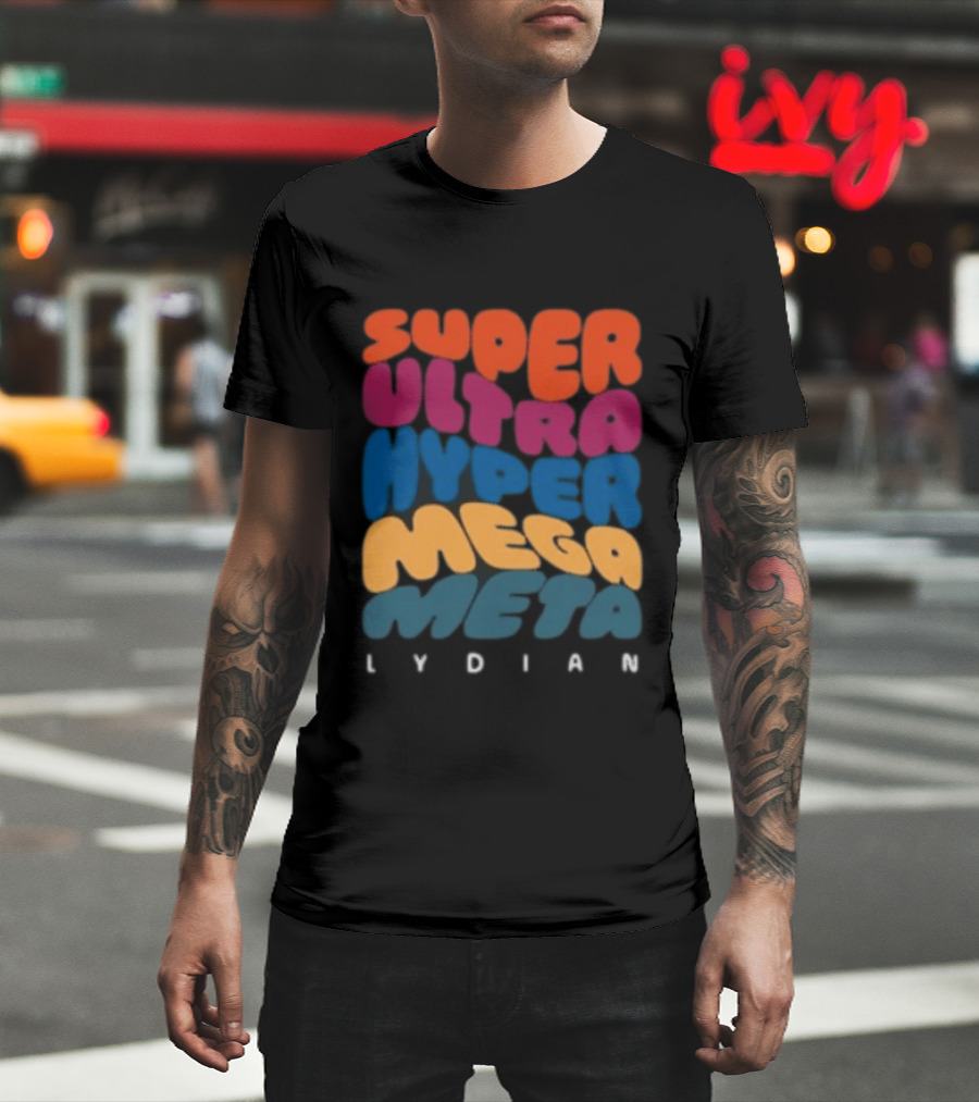 Jacob Collier Store Super Ultra Hyper Mega Meta Lydian Bold Colorful T-Shirt