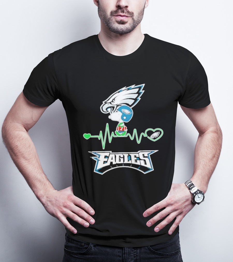 Snoopy Philadelphia Eagles Heartbeat Peanuts 2206 T-Shirt