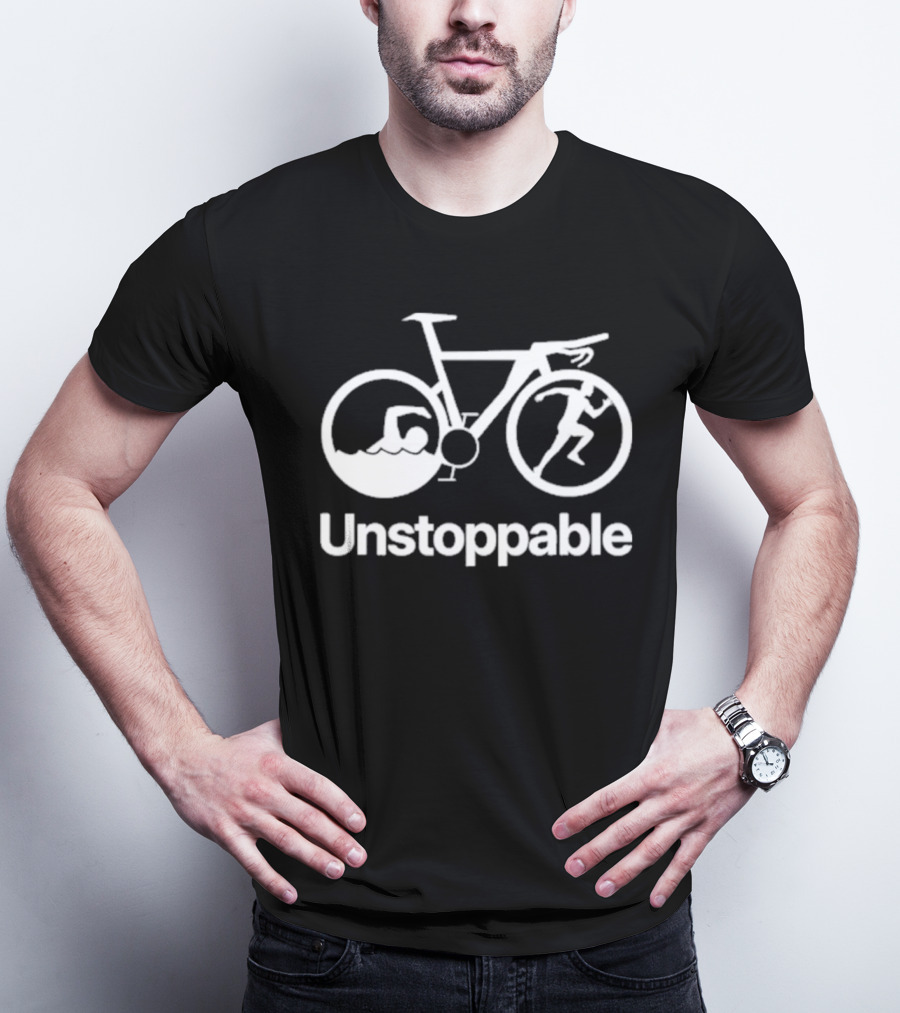 Unstoppable Triathlon Cycling Swimming Running T-Shirt