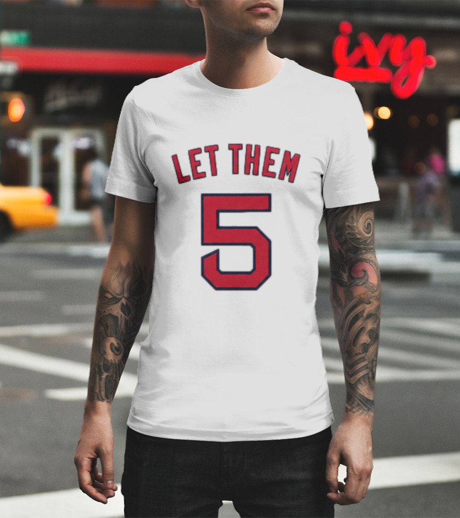 2026 Red Sox Let Them 5 Jersey Giveaway Red Sox Promotion T-Shirt
