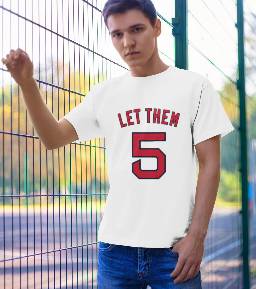 2026 Red Sox Let Them 5 Jersey Giveaway Red Sox Promotion T-Shirt