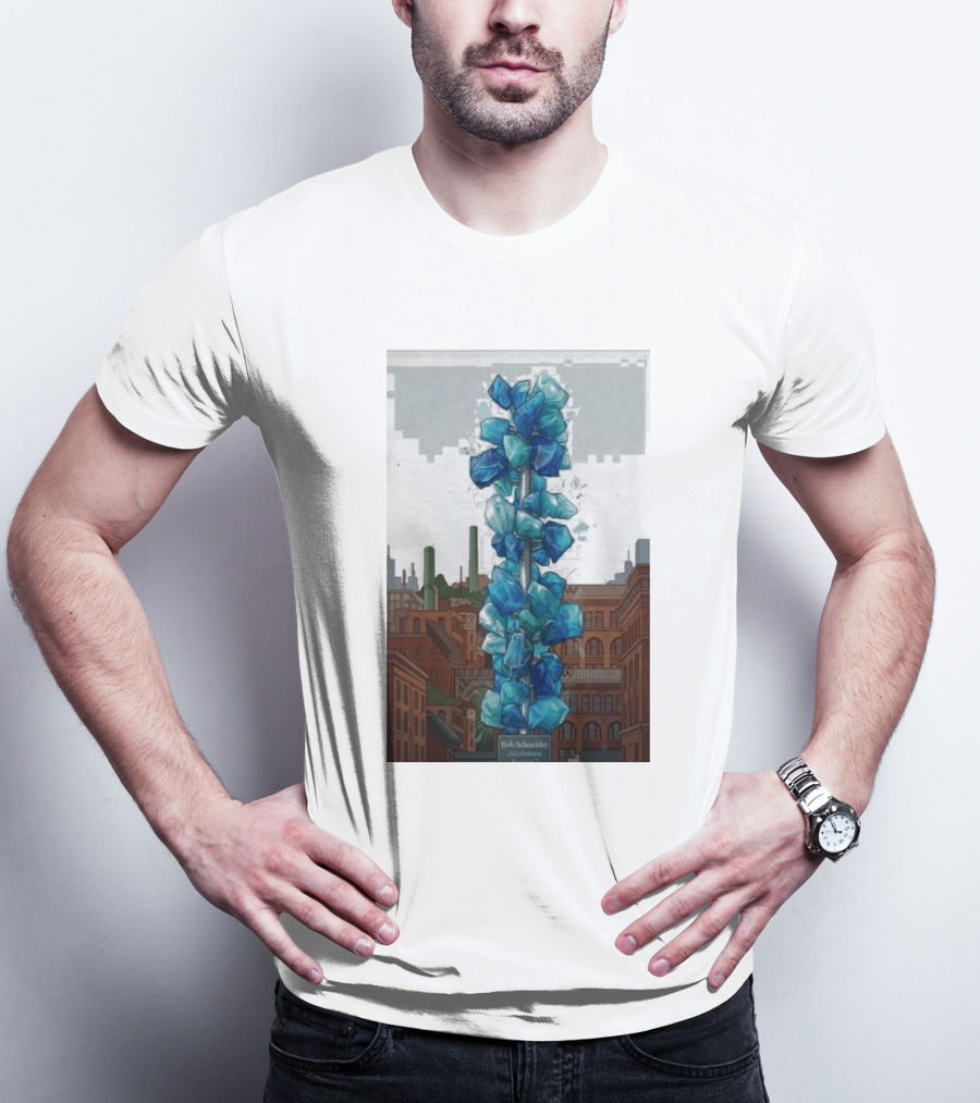Bob Schneider Jazzbones Tacoma Washington August 7 2026 Blue Crystal Cityscape T-Shirt