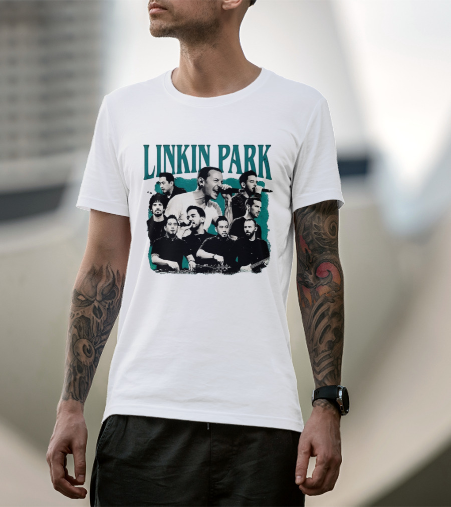 Linkin Park Chester Bennington Mike Shinoda Band Collage T-Shirt