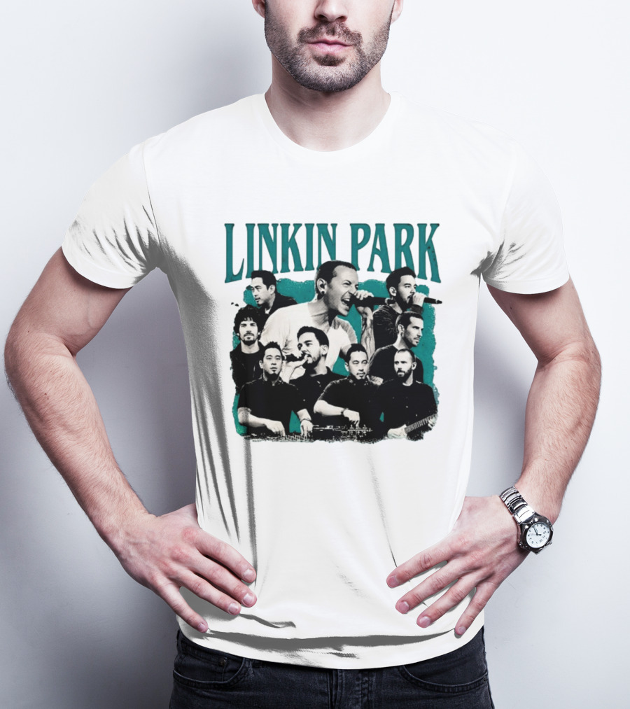Linkin Park Chester Bennington Mike Shinoda Band Collage T-Shirt