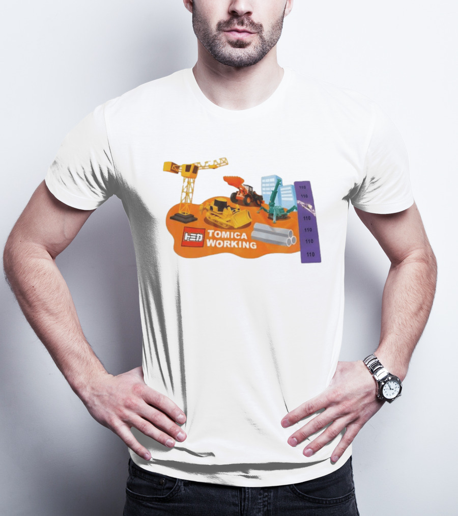 Tomica Working Construction Vehicles Crane Excavator Bulldozer T-Shirt