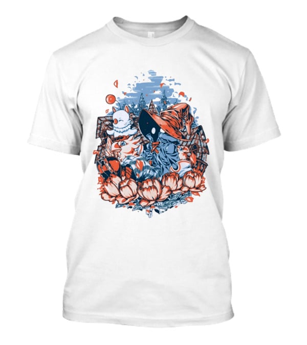 Vivi Ornitier Moogles Chocobos Day Of Calm Fantasy Blossom Scene T-Shirt