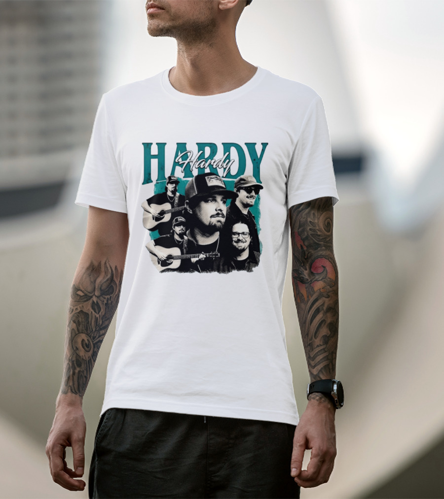Hardy Country Music Singer Montage Collage T-Shirt