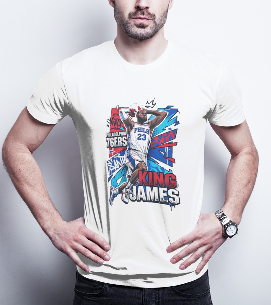 Philadelphia 76ers King James No 23 Dunk Basketball T-Shirt