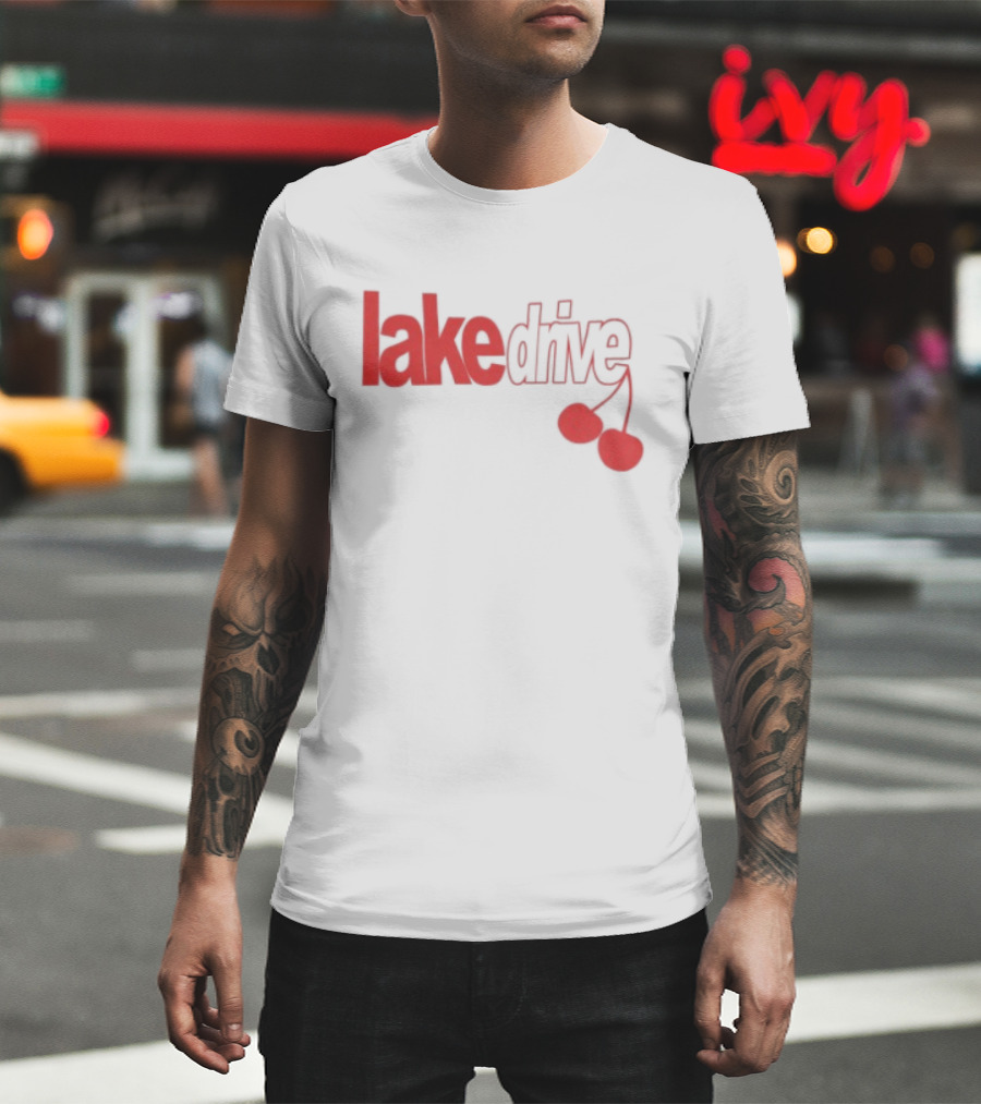 Lake Drive Cherry Ringer Retro Style Vibes T-Shirt