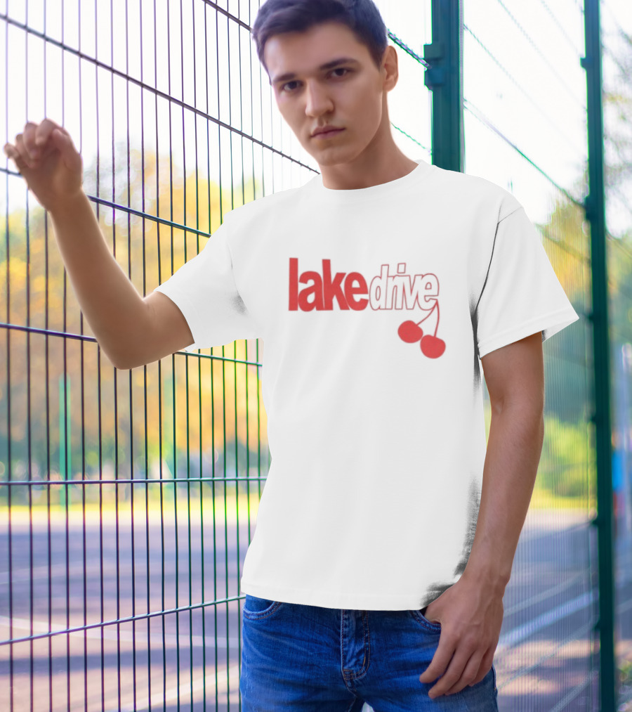 Lake Drive Cherry Ringer Retro Style Vibes T-Shirt