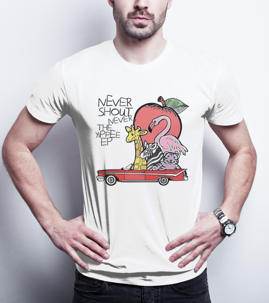 Never Shout Never The Yippee EP Flamingo Giraffe Panda Christofer Drew T-Shirt