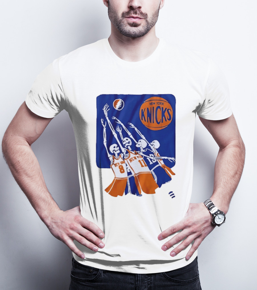 New York Knicks Skeleton Players Jersey Number 8 And 11 Basketball Team T-Shirt