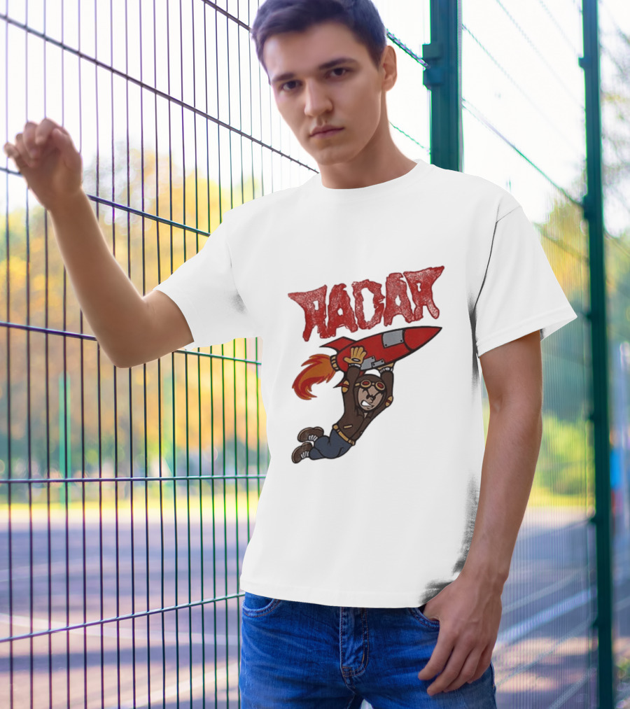 Radar Rocket Cartoon Pilot Heat Seekers T-Shirt