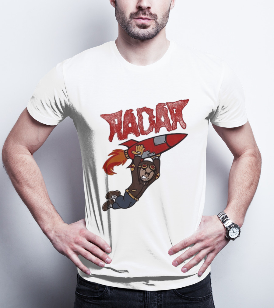 Radar Rocket Cartoon Pilot Heat Seekers T-Shirt