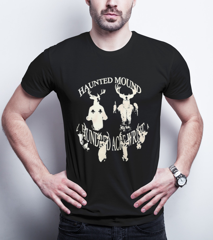 Haunted Mound Hundred Acre Wrist Sematary Deer Skull T-Shirt