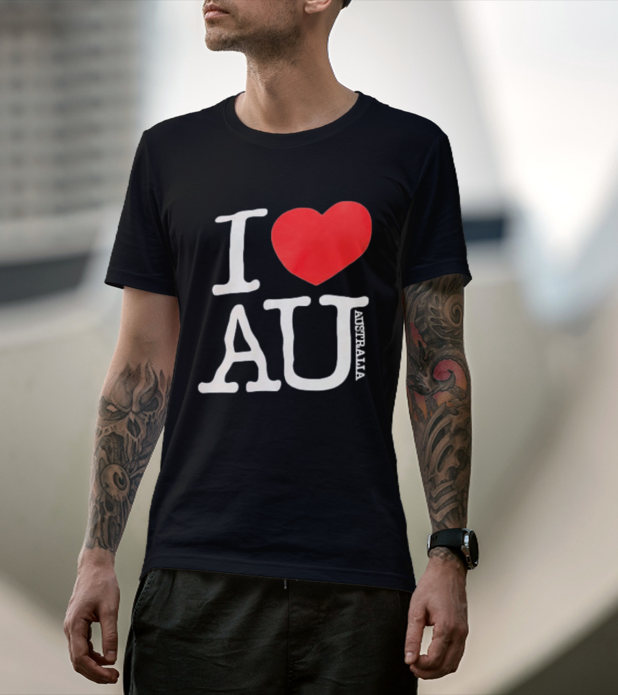 I Love AU Heart Australia Souvenir T-Shirt