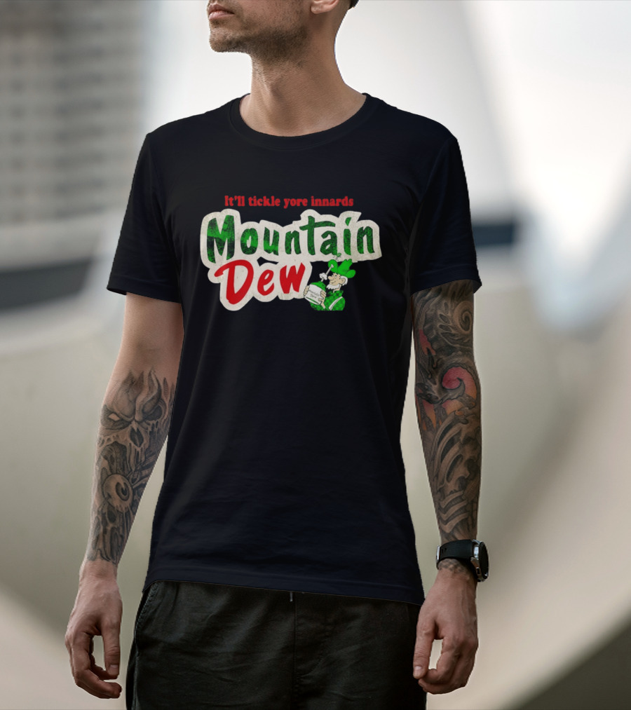 It'll Tickle Yore Innards Mountain Dew Classic Vintage Look T-Shirt