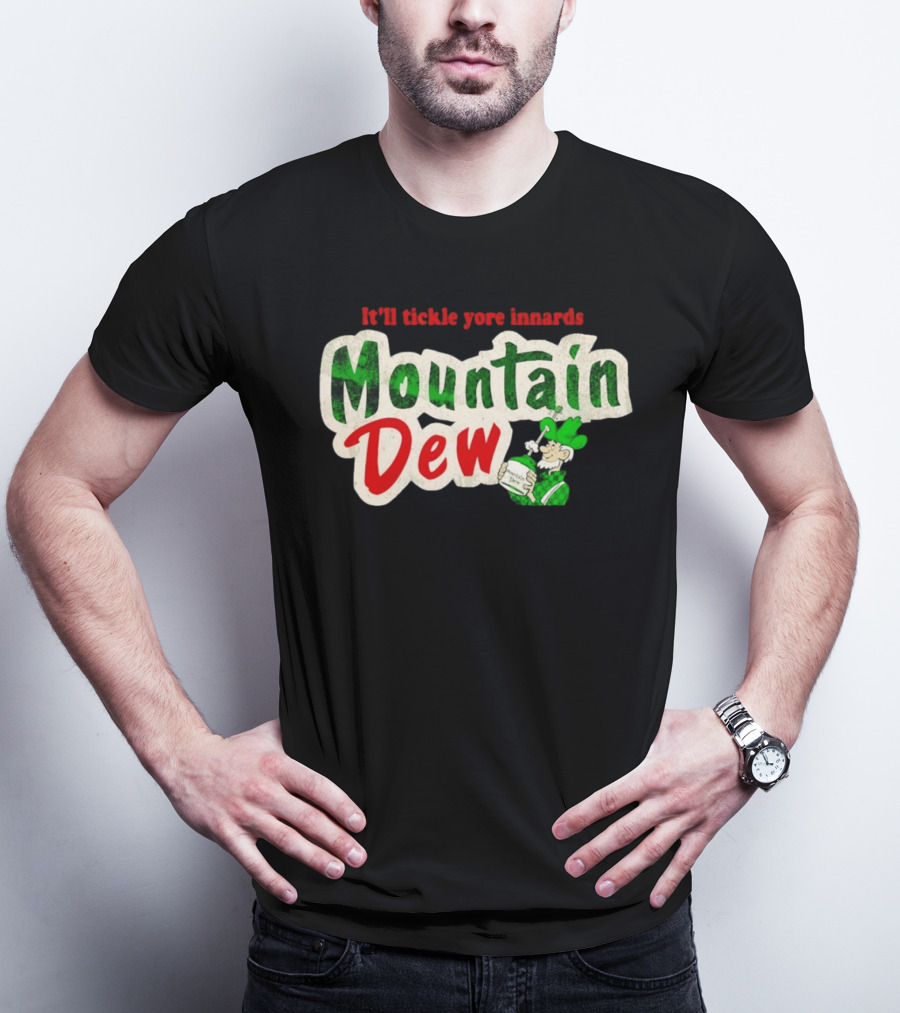 It'll Tickle Yore Innards Mountain Dew Classic Vintage Look T-Shirt