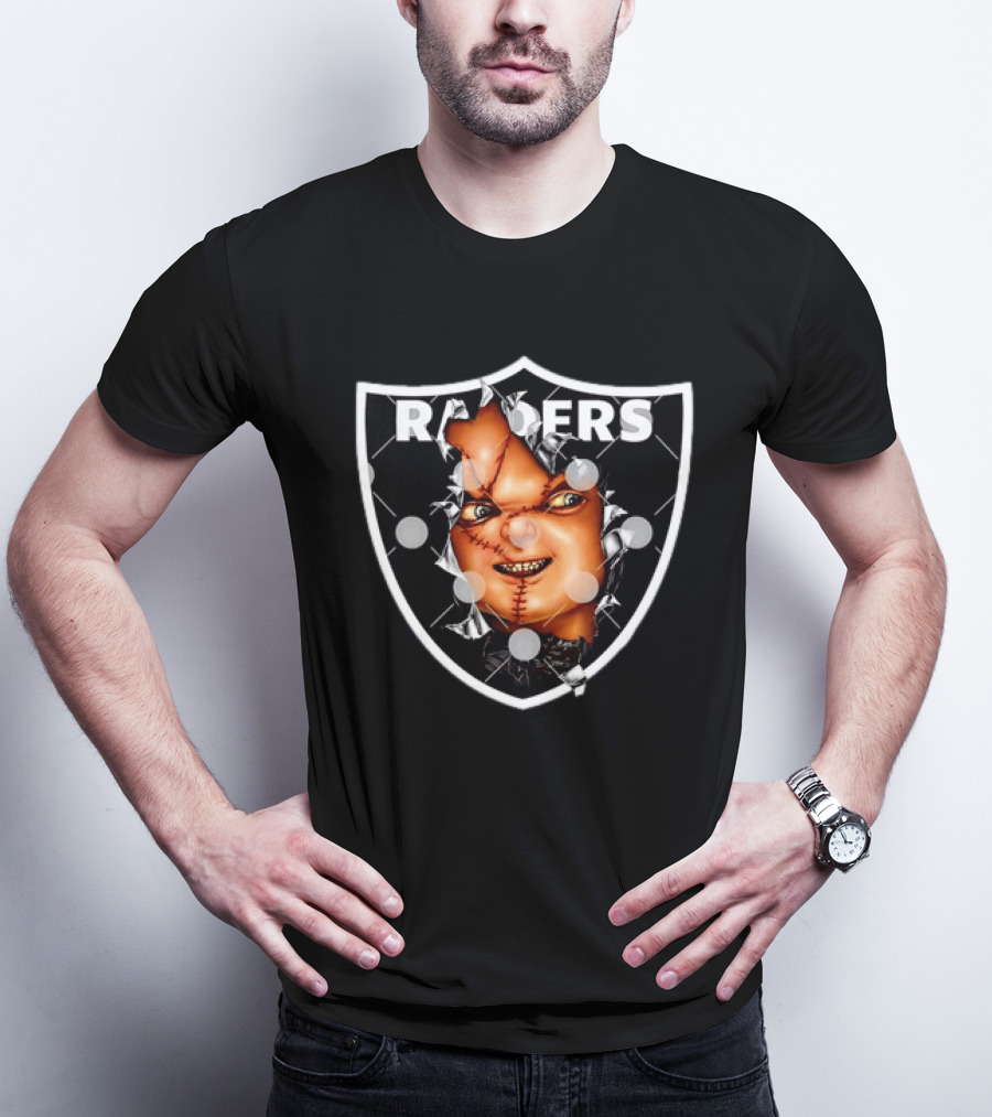 Chucky Doll Raiders Horror Las Vegas NFL T-Shirt