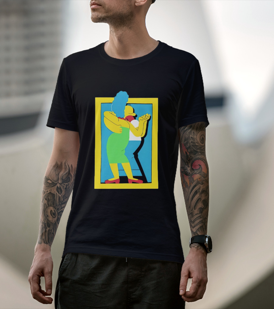 Simps Dance Iconic Cartoon Couple Embrace T-Shirt