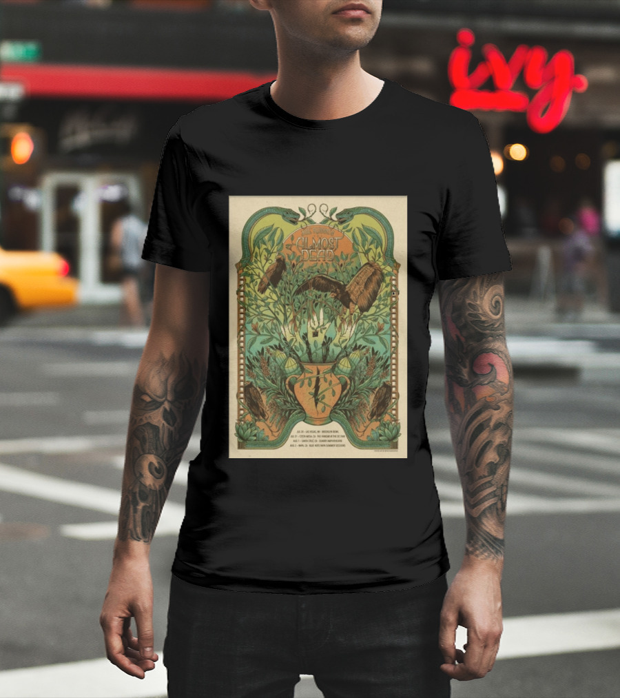 Joe Russo's Almost Dead 2026 Summer Tour Las Vegas Asheville Santa Cruz Denver T-Shirt