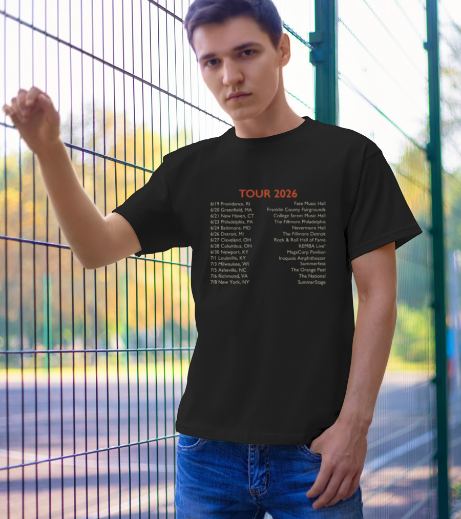 Spoon Lucifer On The Sofa 2026 Tour Dates And Venues List T-Shirt