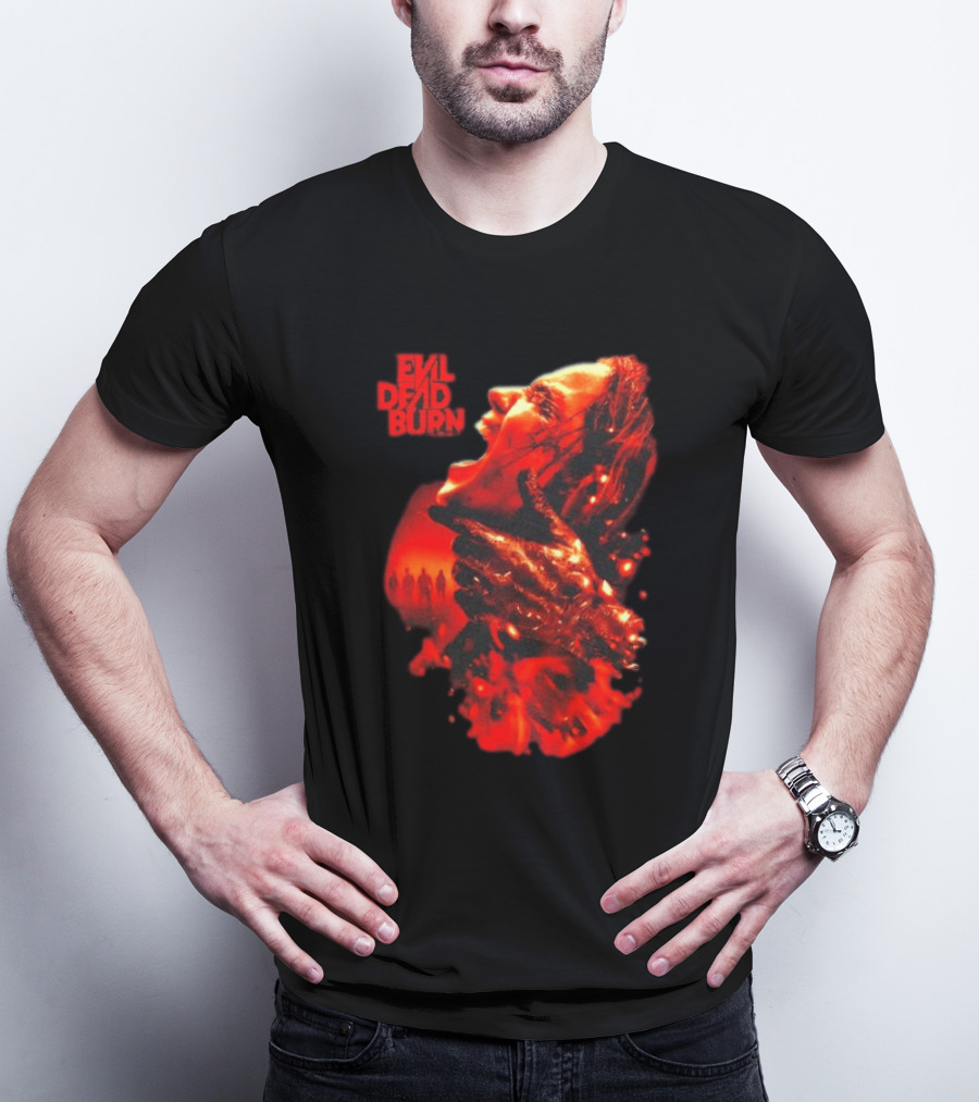 Evil Dead Burn Every Family Has Its Demons Movie Intense Fiery Horror Scene T-Shirt