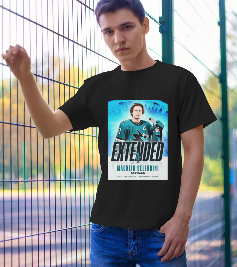 Extended Macklin Celebrini Forward Five Year Contract Beginning 2027 28 T-Shirt