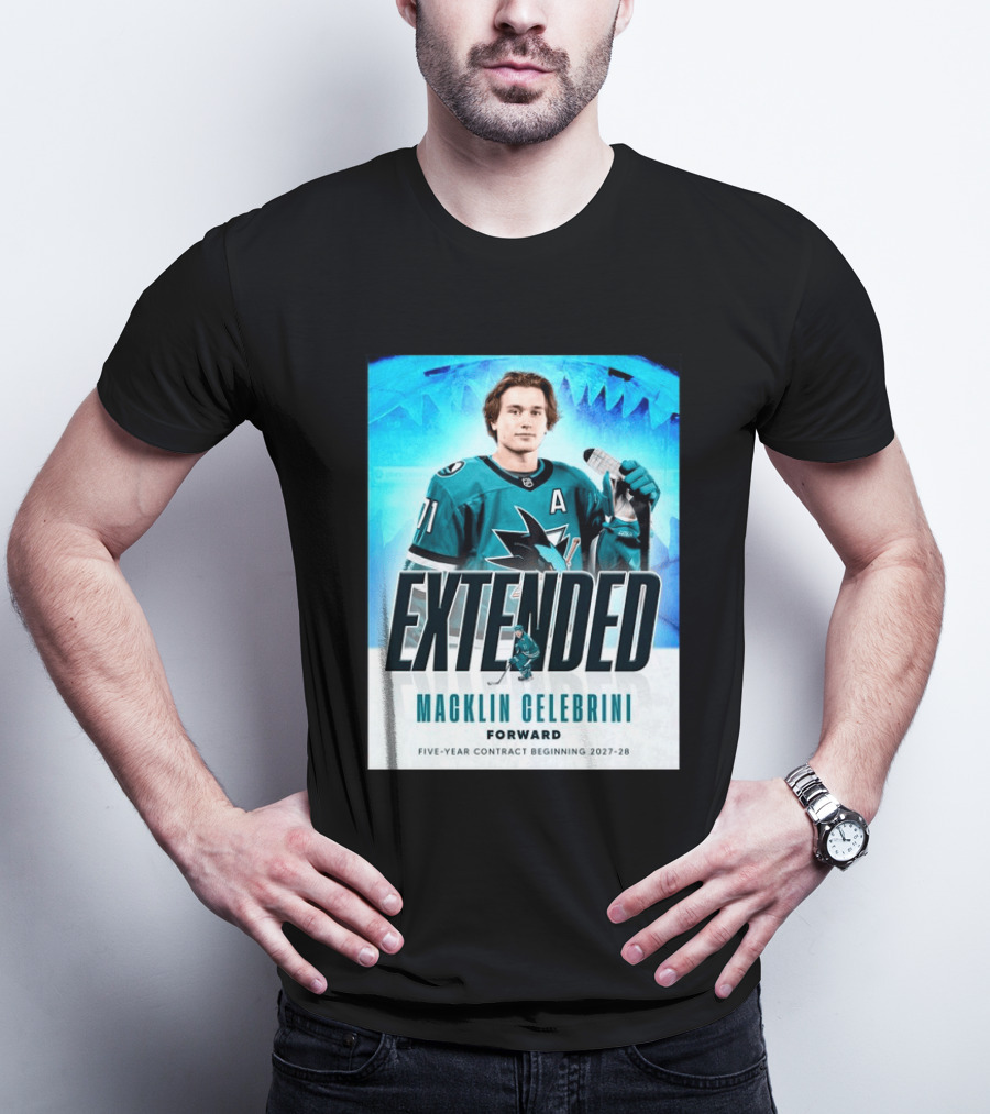 Extended Macklin Celebrini Forward Five Year Contract Beginning 2027 28 T-Shirt