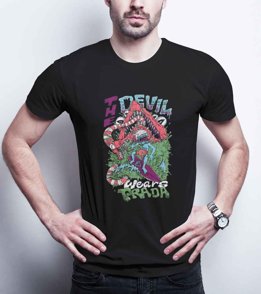 The Devil Wears Prada Surf's Up Crocodile Monster Scene T-Shirt