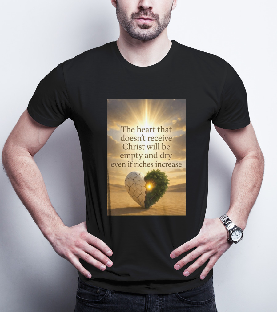 The Heart Doesn't Receive Christ Will Be Empty And Dry Even If Riches Increase Perfect Christian Spiritual Wisdom T-Shirt