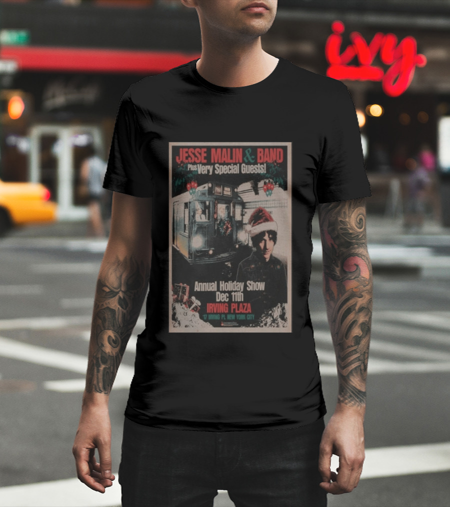 Jesse Malin & Band Special Guests Annual Holiday Show Dec 11th Irving Plaza New York City T-Shirt